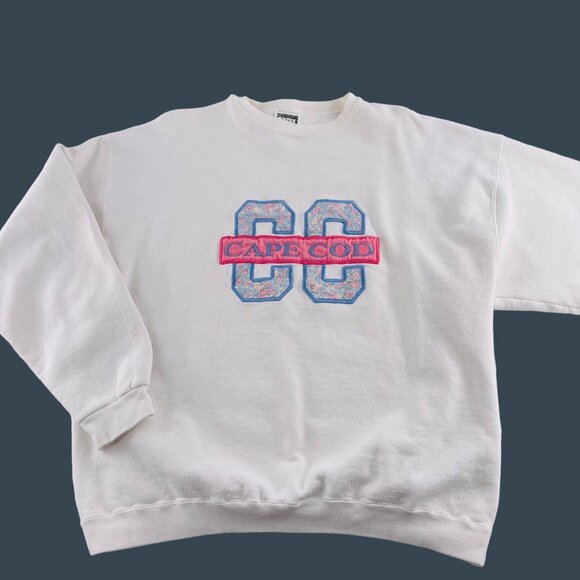 Tultex | Tops | Vintage Cape Cod Sweatshirt Large Tultex Heavyweight Cotton White | Poshmark